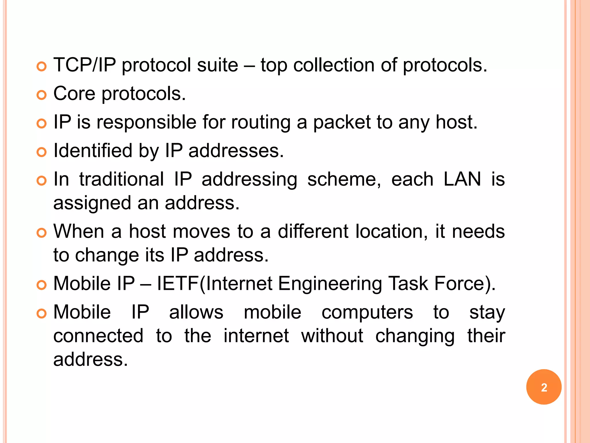 Mobile internet protocol | PPTX