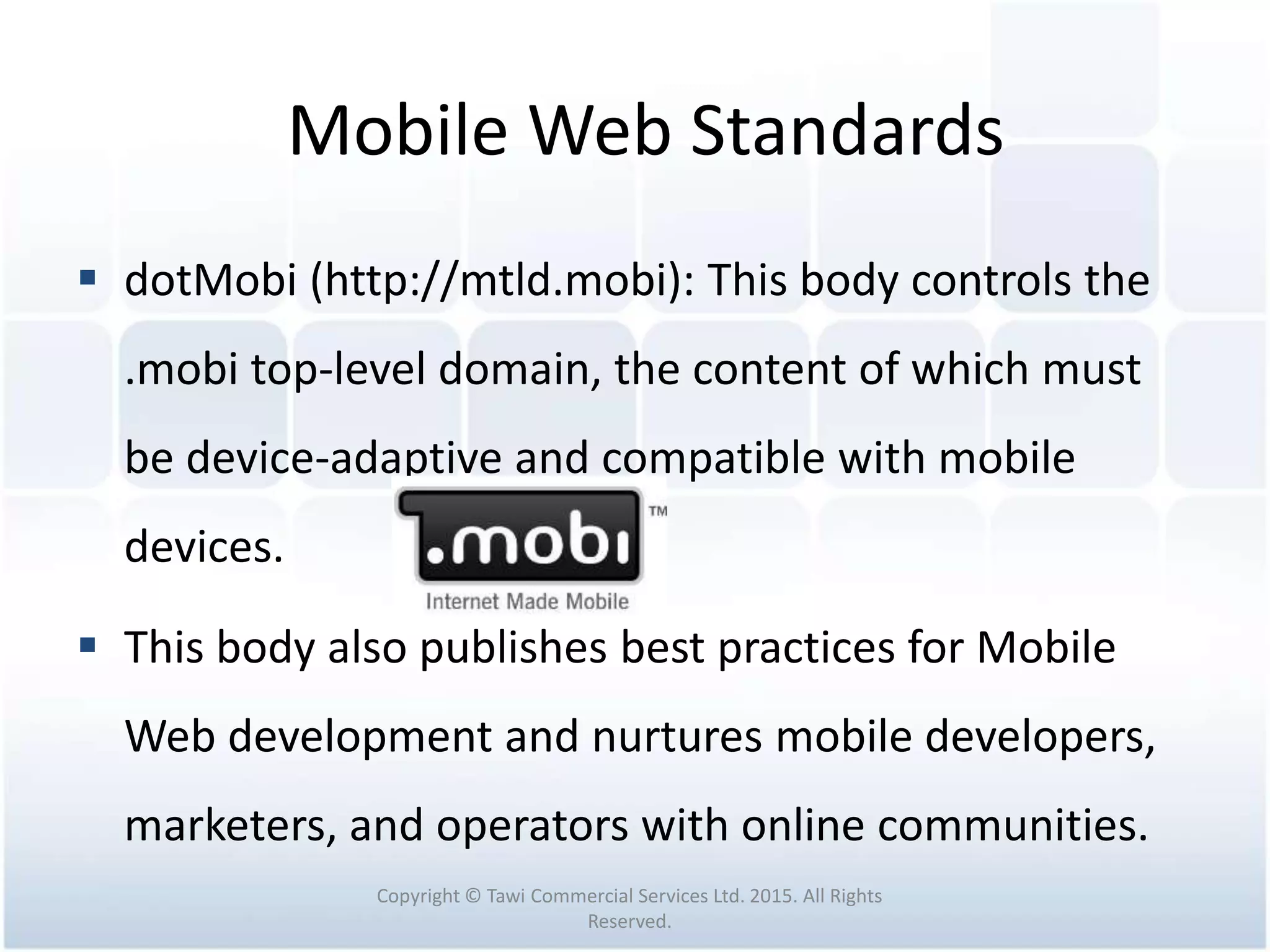 Mobile Internet Standards | PPTX