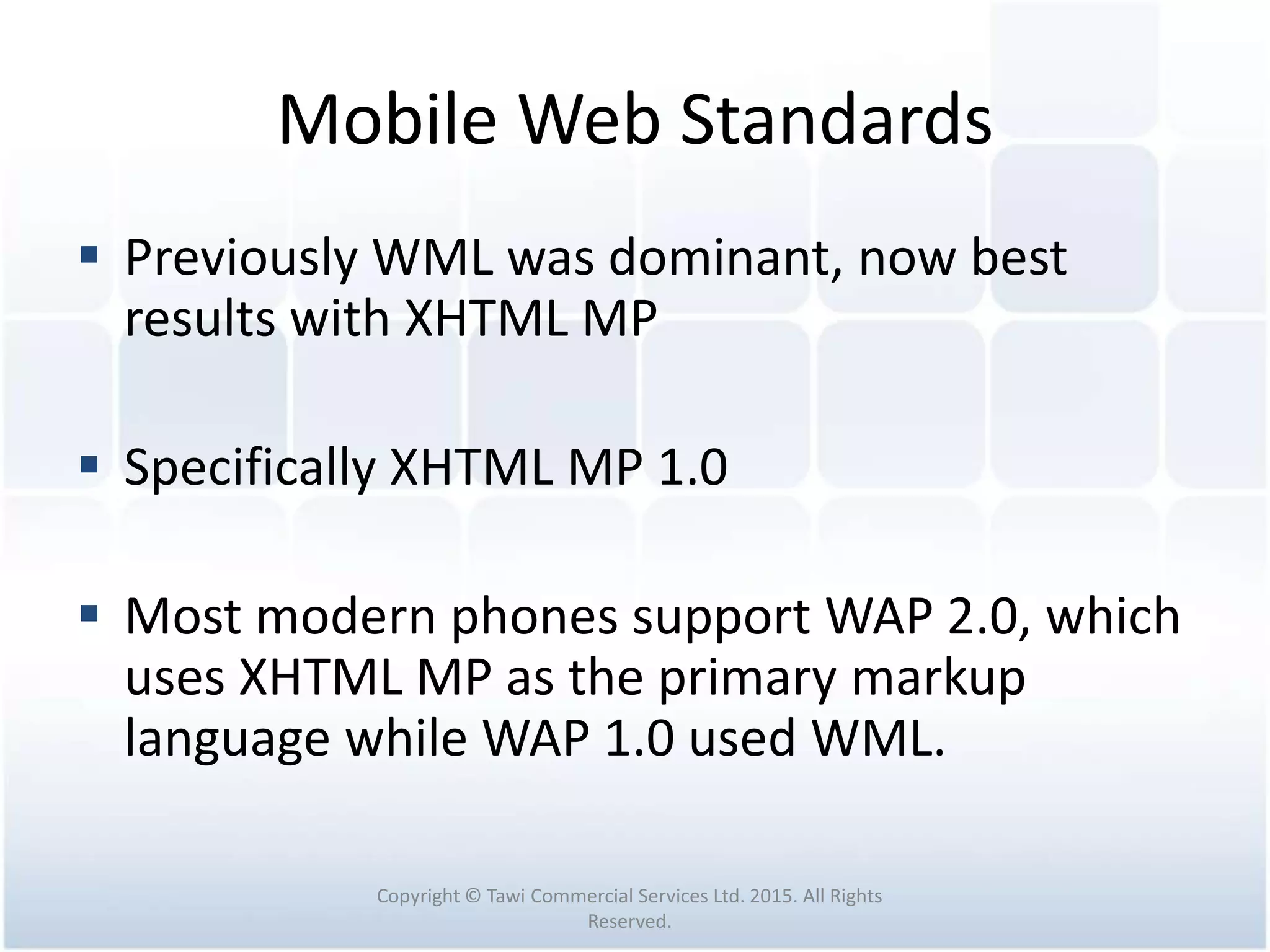 Mobile Internet Standards | PPTX
