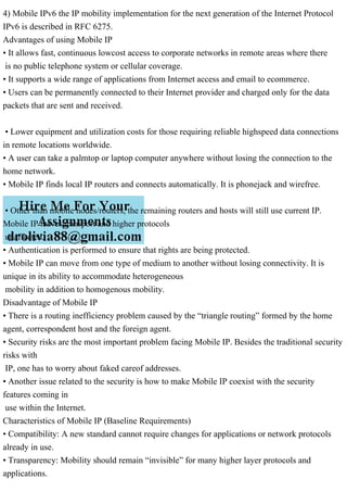 Mobile IP1) Mobile IP(MIP) is an Internet Engineering Task Force(.pdf