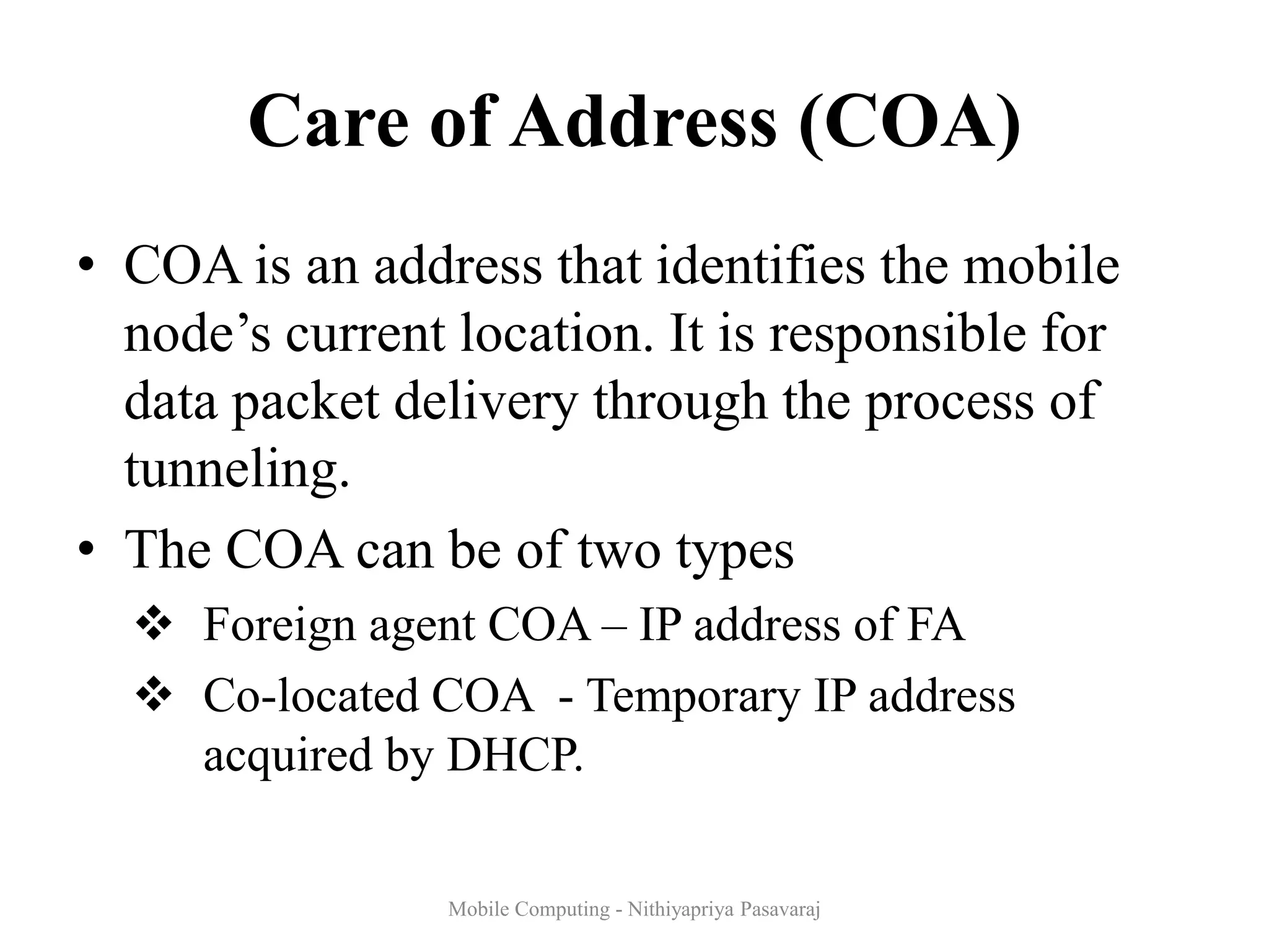 Mobile ip overview | PPSX