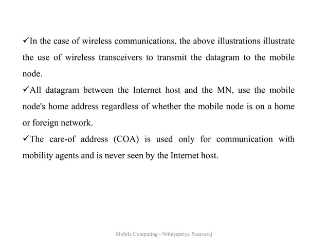 Mobile ip overview | PPSX | Internet | Computing