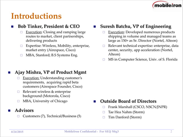 MobileIron Presentation | PPT