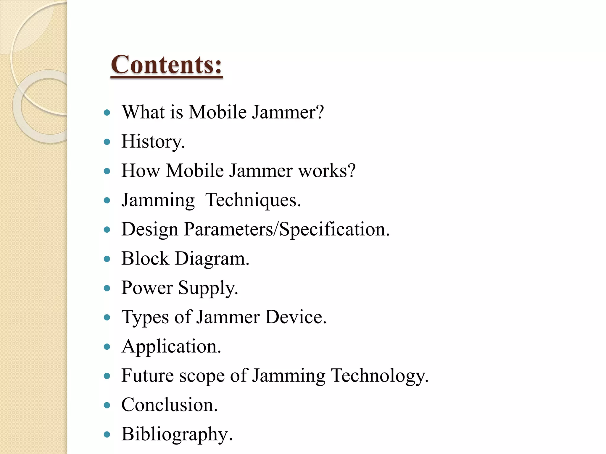 Mobile jamming | PPTX