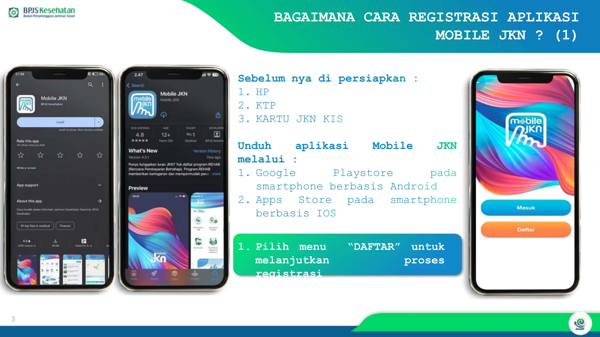 SOSIALISASI APLIKASI MOBILE JKN BPJS KESEHATAN | PPTX