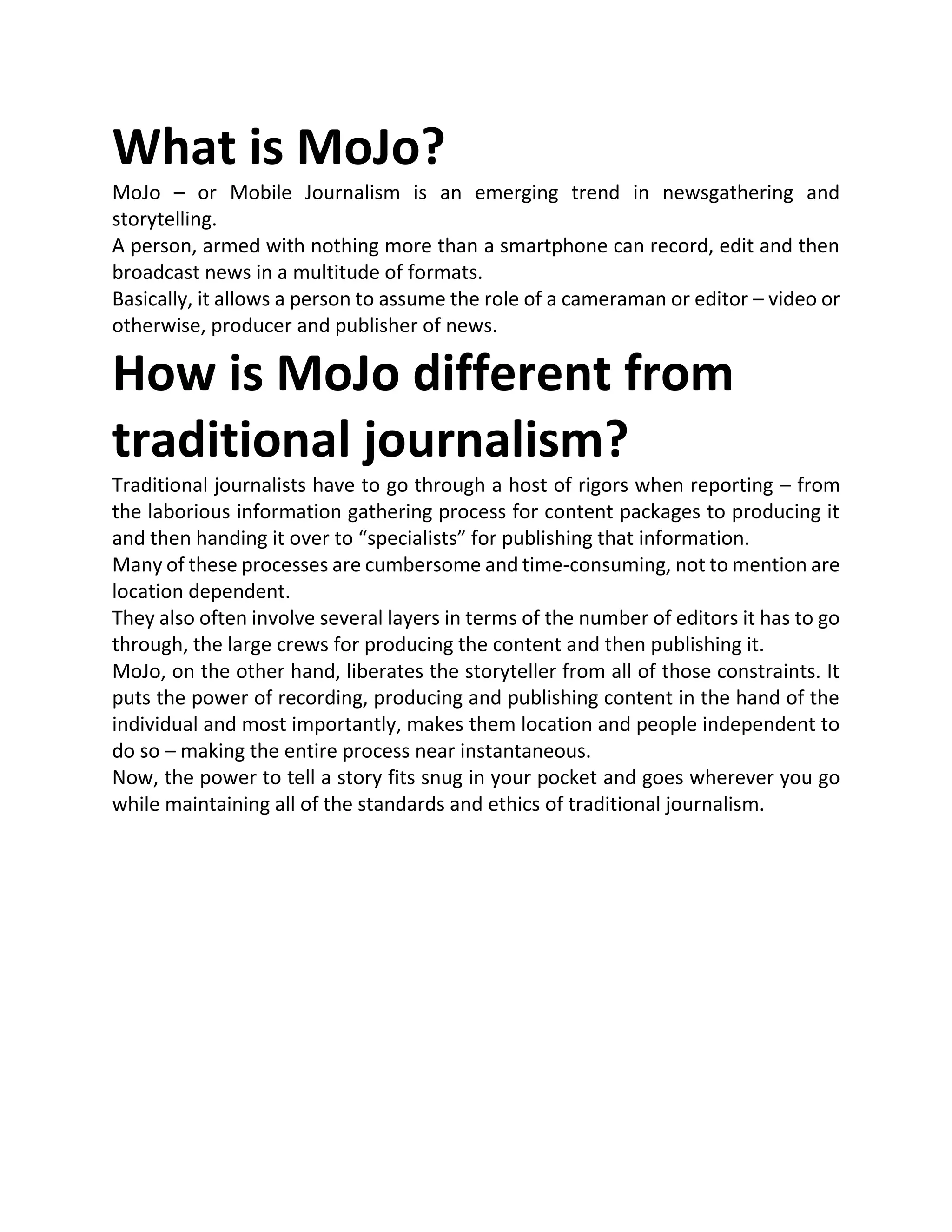 Mobile journalism pakistan smartphone storytelling | PDF | Smartphones ...