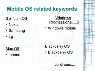 Mobile Keywords | PPT