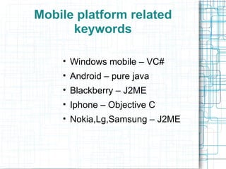 Mobile Keywords | PPT