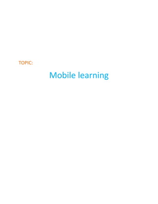 Mobile learning | DOCX