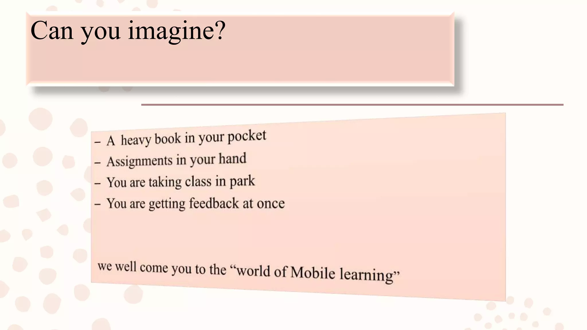 Mobile learning