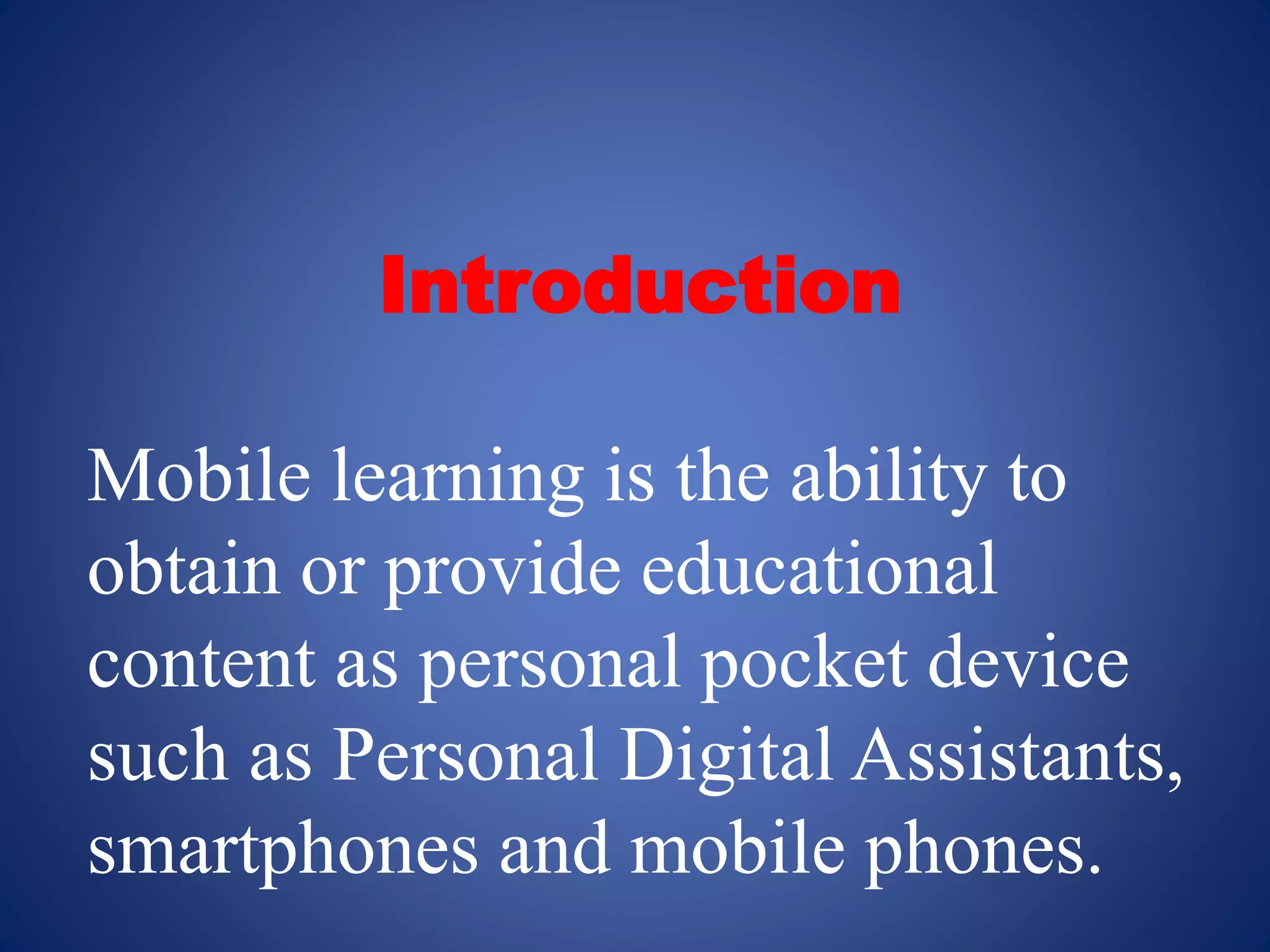 Mobile learning | PPTX