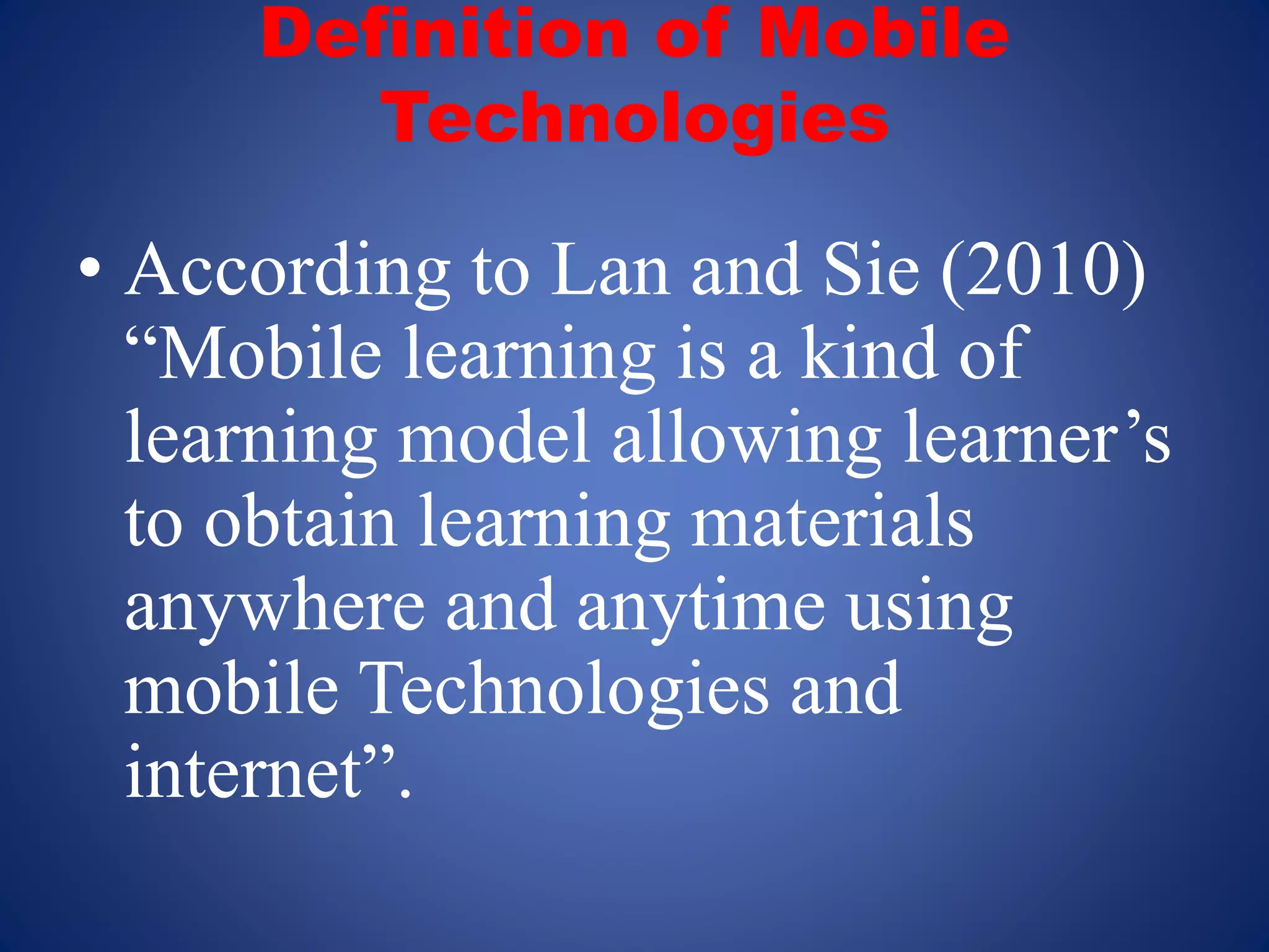 Mobile learning | PPTX