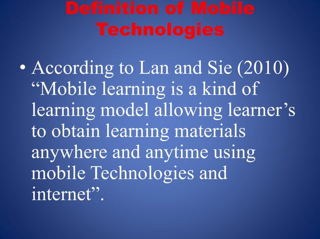 Mobile learning | PPT