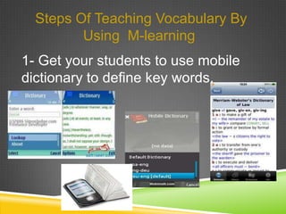 Mobile learning teaching vocabulary | PPTX