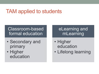 Mobile Learning Adoption from Informal into Formal: An Extended TAM ...