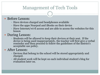 Mobile Learning Device Lesson Plan | PPTX