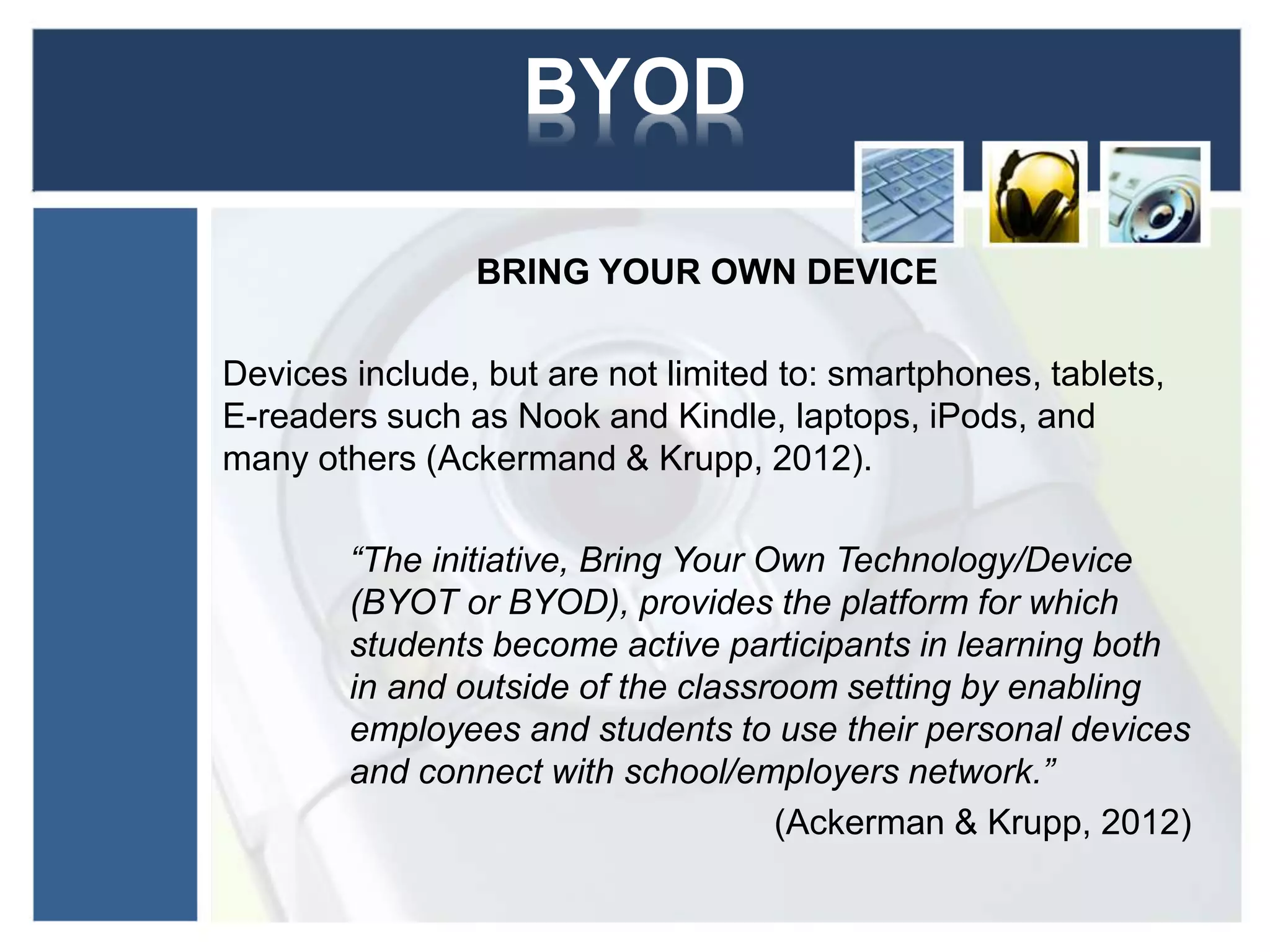 Mobile learning intro byod | PPT