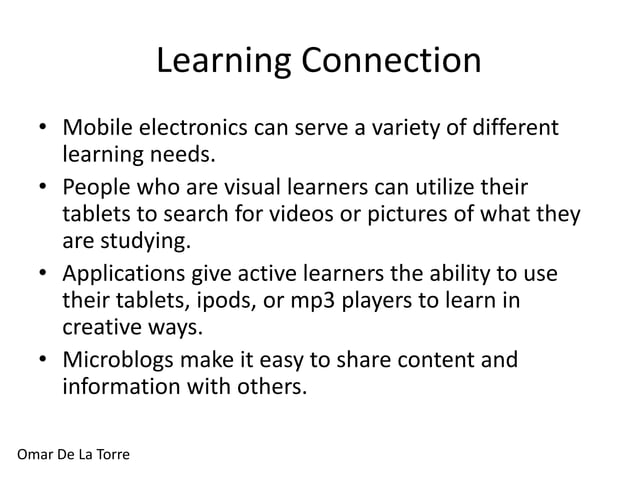 Mobile learning ppt | PPT