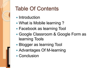 Mobile Learning | PPTX