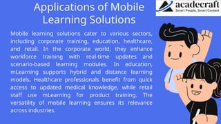 Learning on the Go: Exploring Mobile Learning Solutions | PPTX