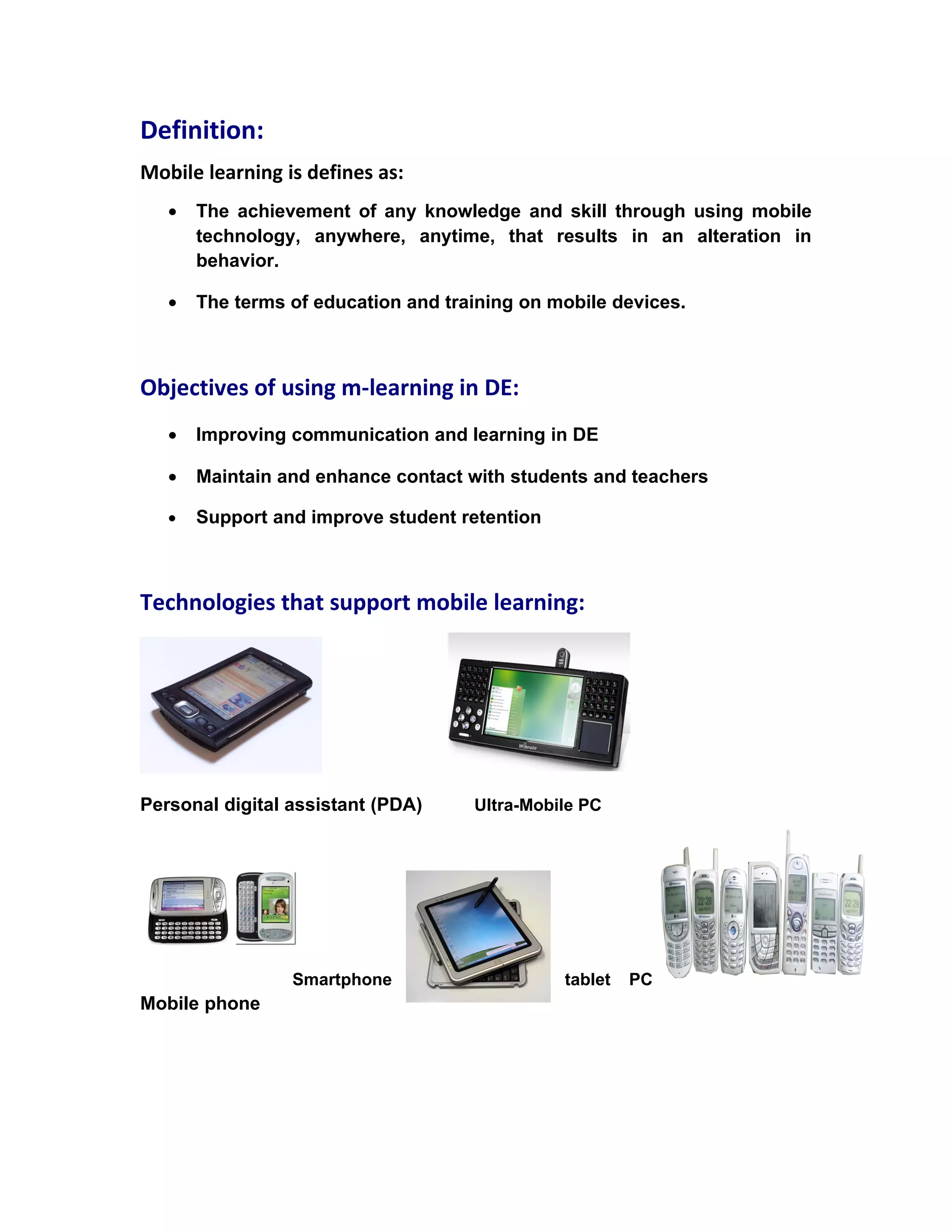 Mobile Learning Technology | DOC