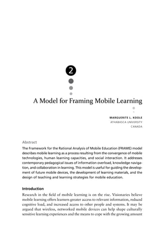 Mobile learning transforming the delivery of education and training | PDF
