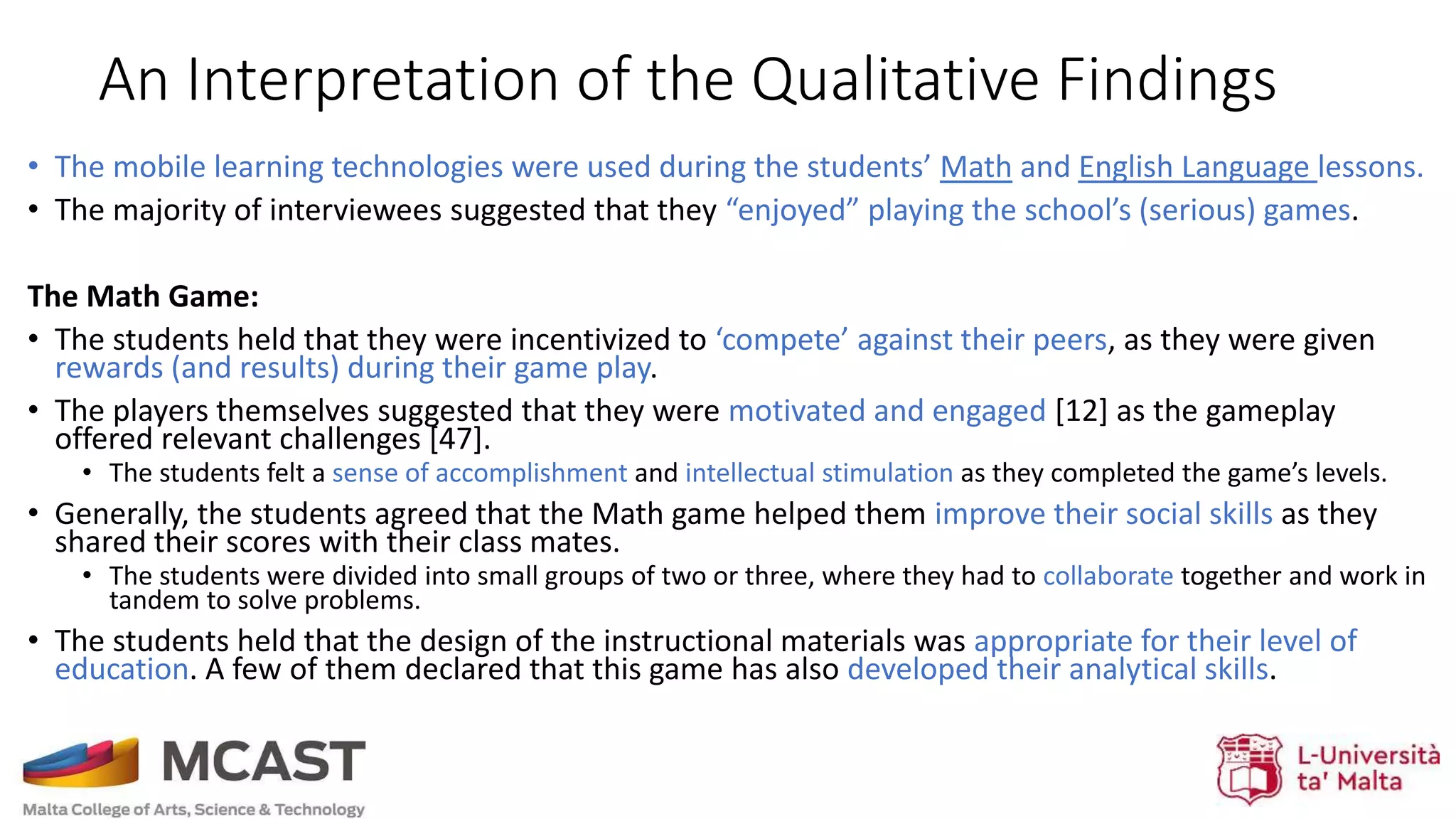 Mobile Learning via Educational Apps: An Interpretative Study | PPTX