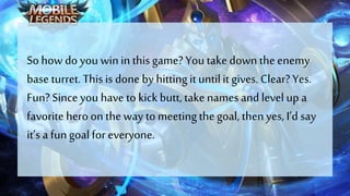 Mobile legends | PPTX