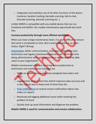 Mobile Maintenance Software.pdf | Computer Software and Applications ...