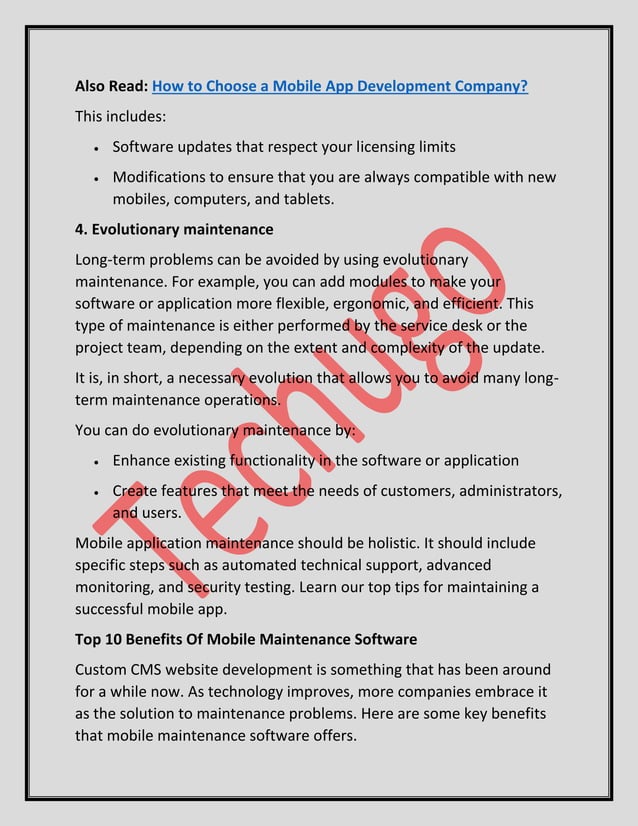 Mobile Maintenance Software.pdf | Computer Software and Applications | Computing