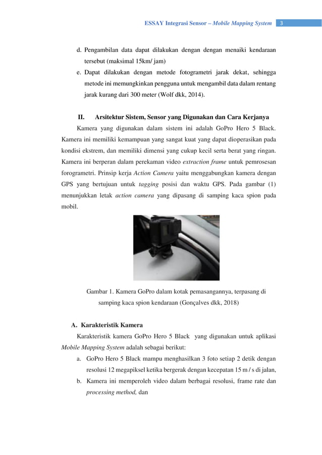 Integrasi Sensor - Mobile Mapping System Using Action Camera | PDF