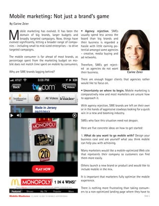 Mobile Marketer's Classic Guide to Mobile Advertising | PDF