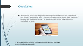 Mobile Marketing in the form of ppt document | PPTX