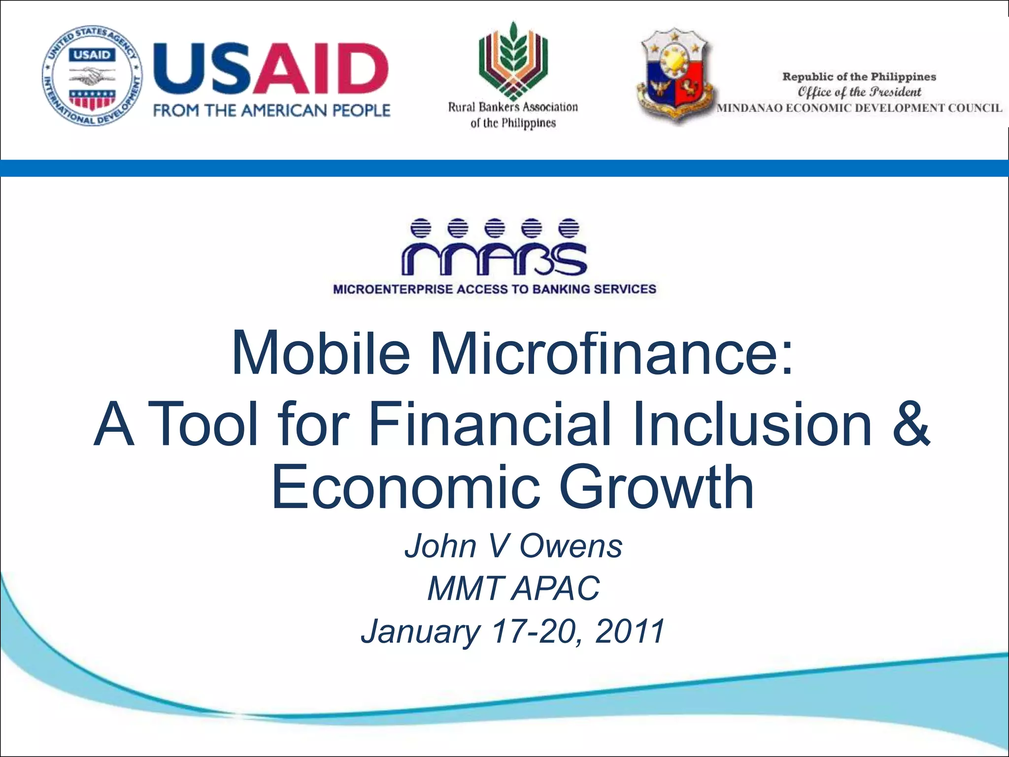 Mobile Microfinance: A Tool for Financial Inclusion & Economic Growth | PPT
