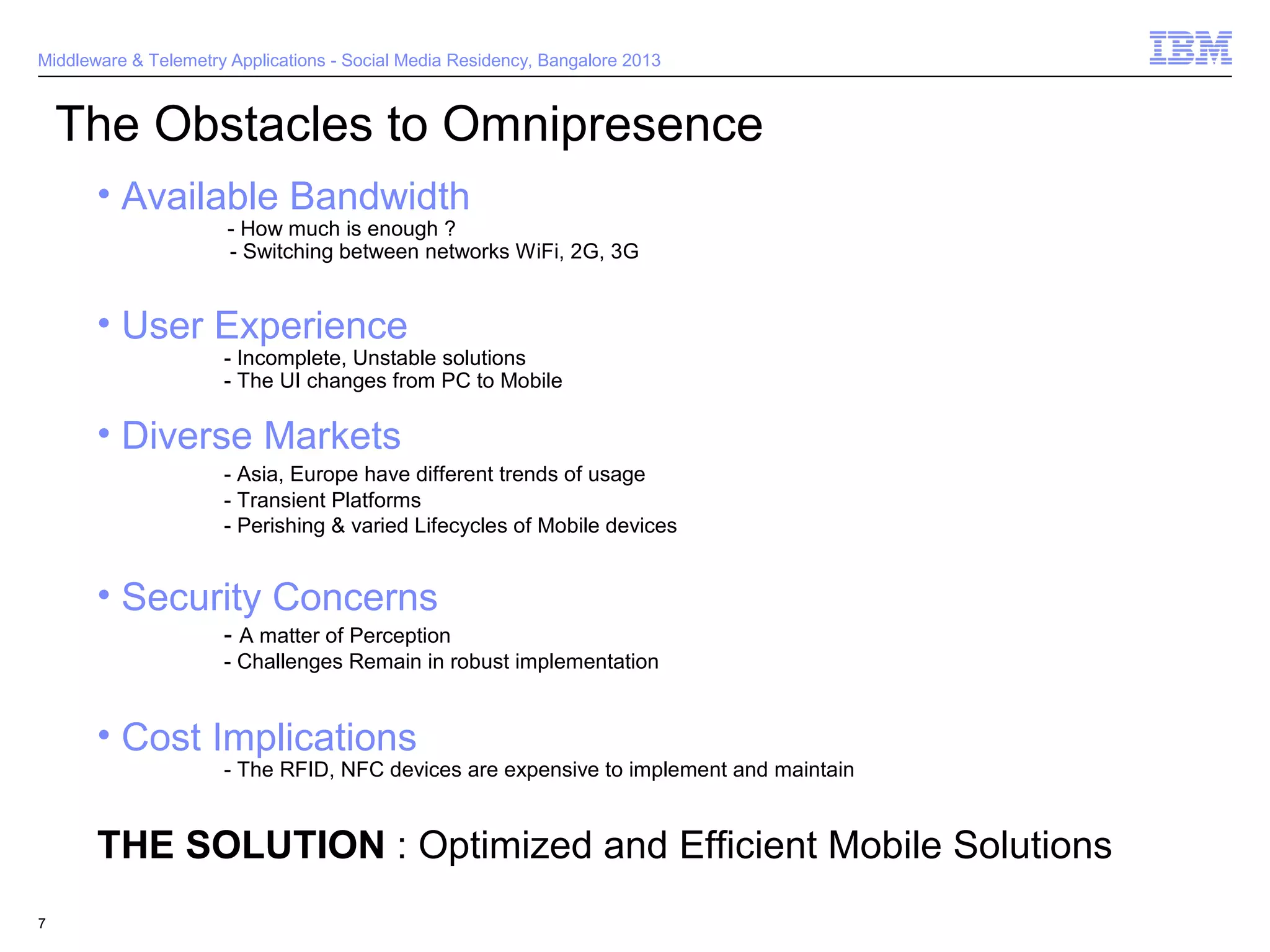Mobile Middleware and Applications of Telemetry | PPT