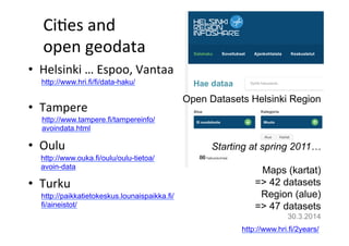 Open geodata in Finland | PPT