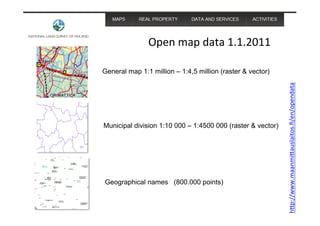 Open geodata in Finland | PPT