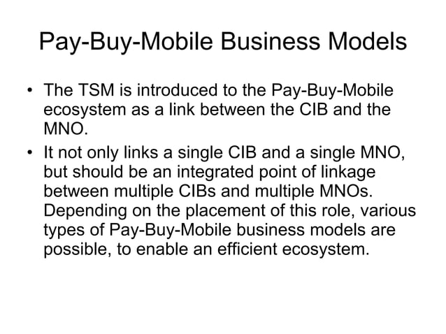 Mobile Money Business Track: understanding the Model and Market | PPT