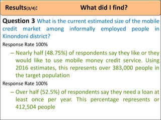 Mobile money loans vs borrowing behavior of Tanzanias urban informally ...