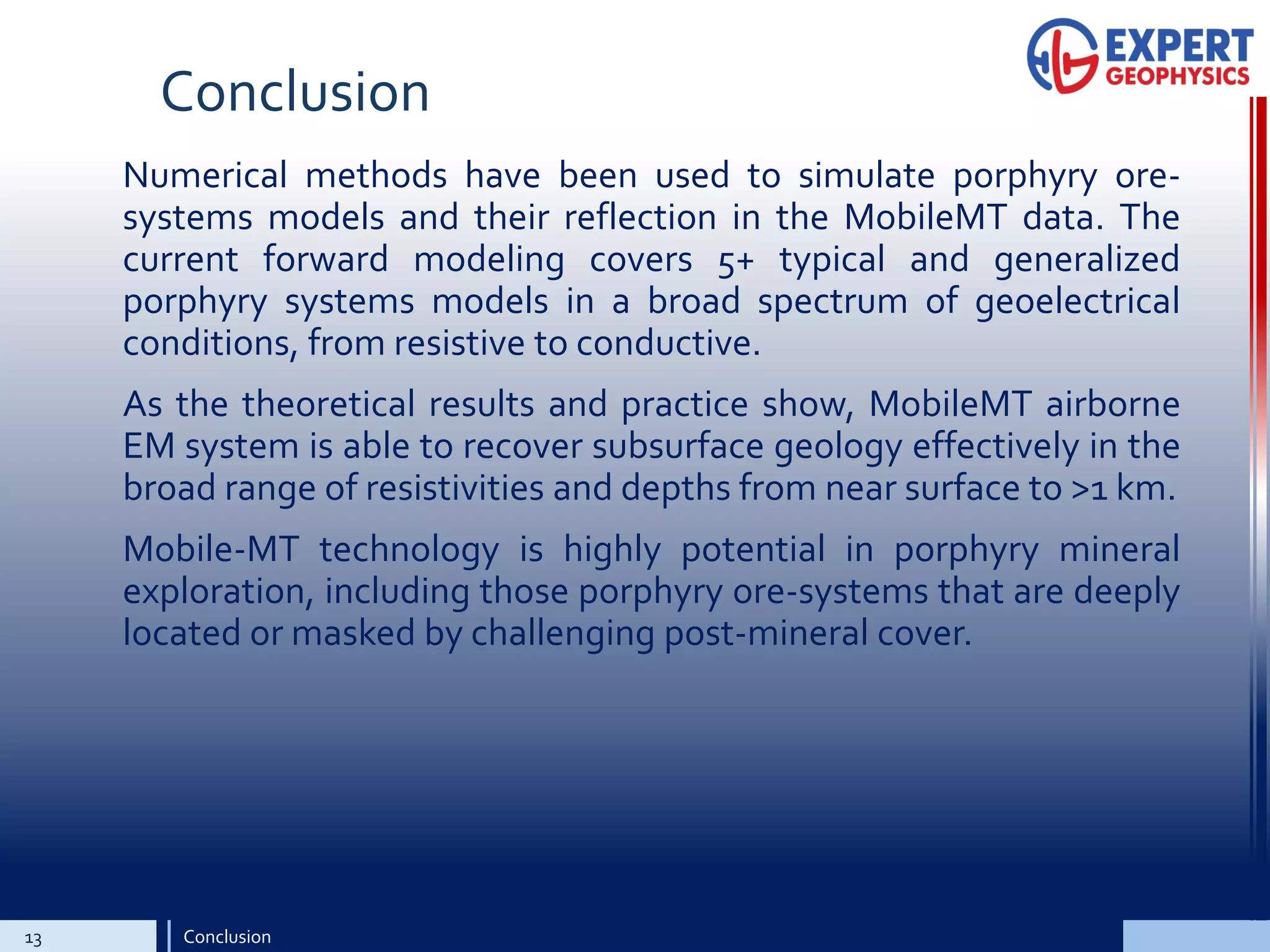 MobileMT porphyry systems forward modeling | PPT
