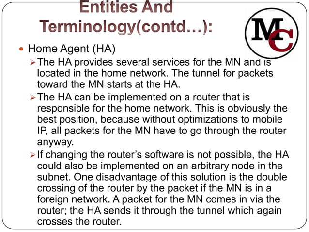 Mobile Network Layer Mobile Comm Pptx Computer Networking Computing 