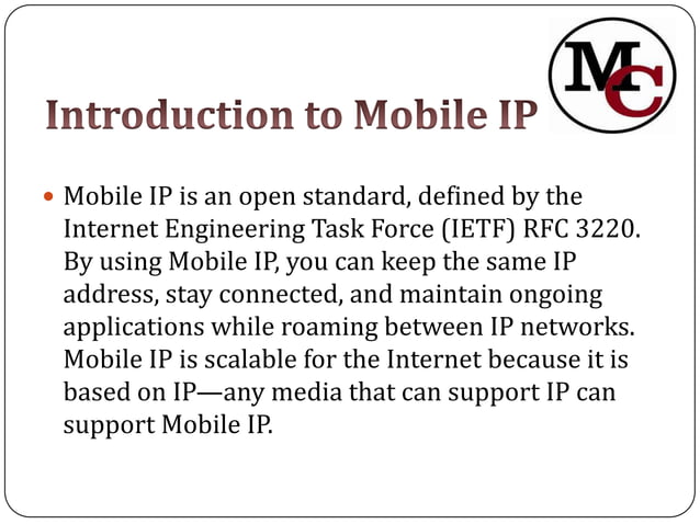 Mobile network layer (mobile comm.) | PPTX | Computer Networking | Computing