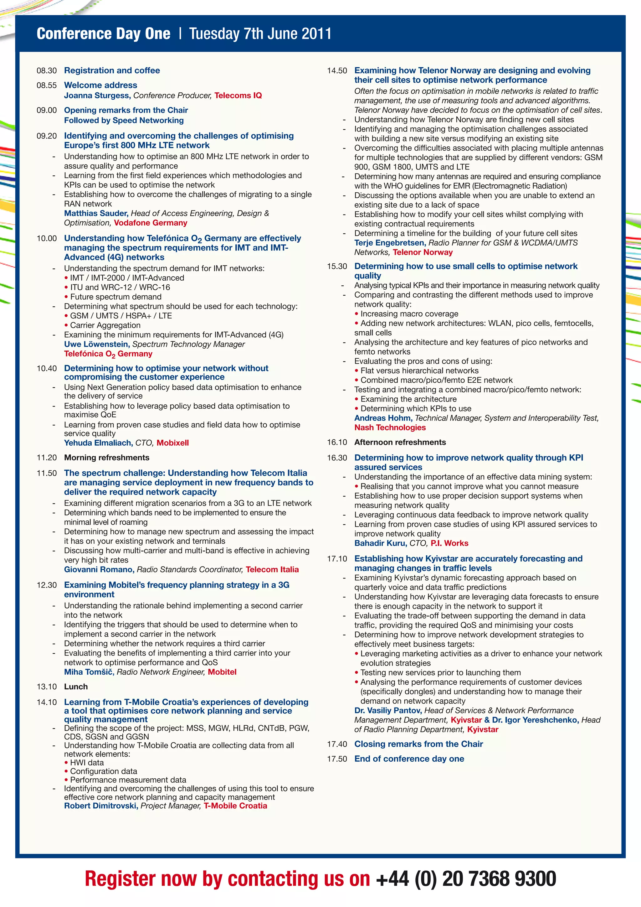 Mobile Network Optimisation 2011 | PDF