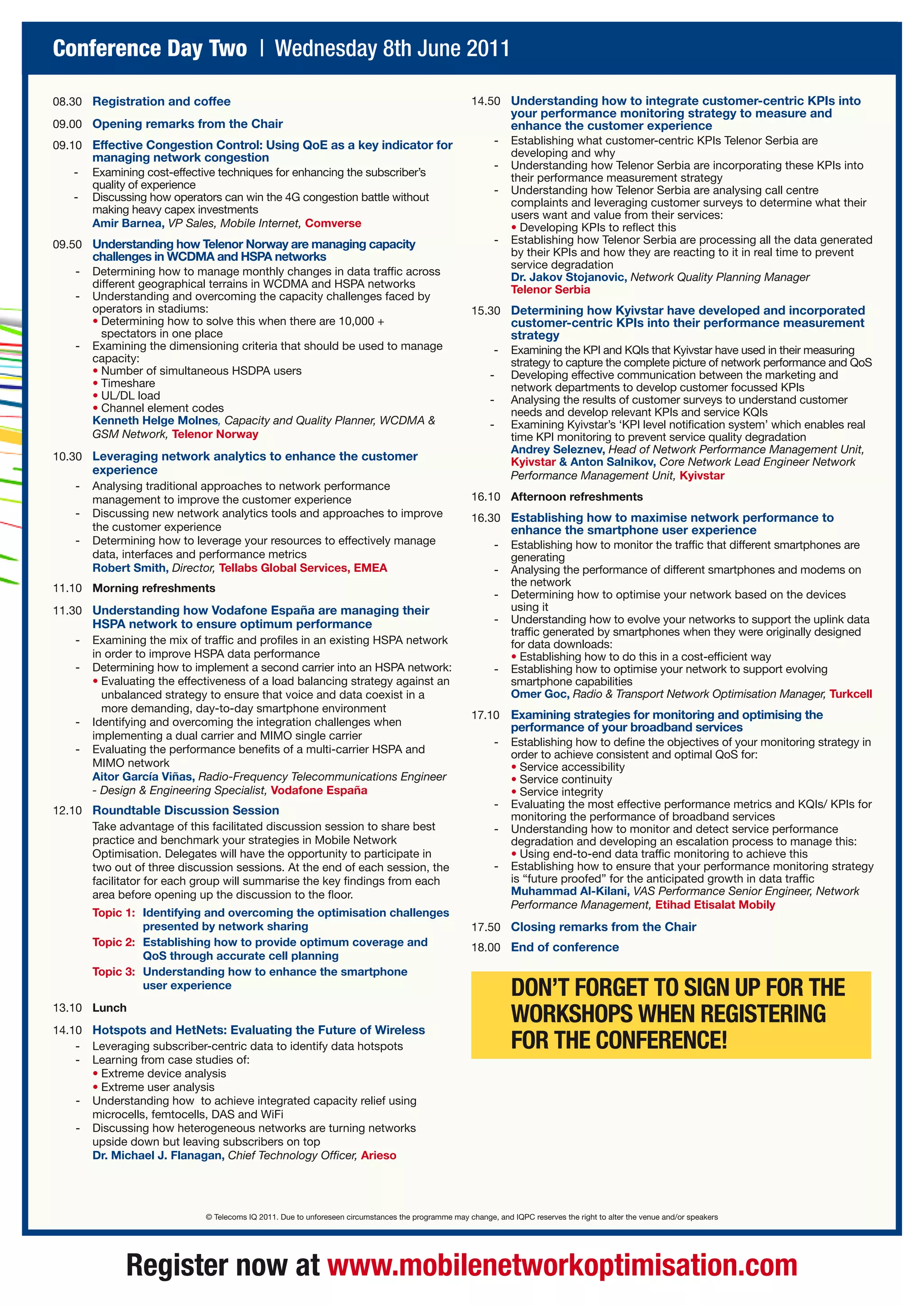 Mobile Network Optimisation 2011 | PDF