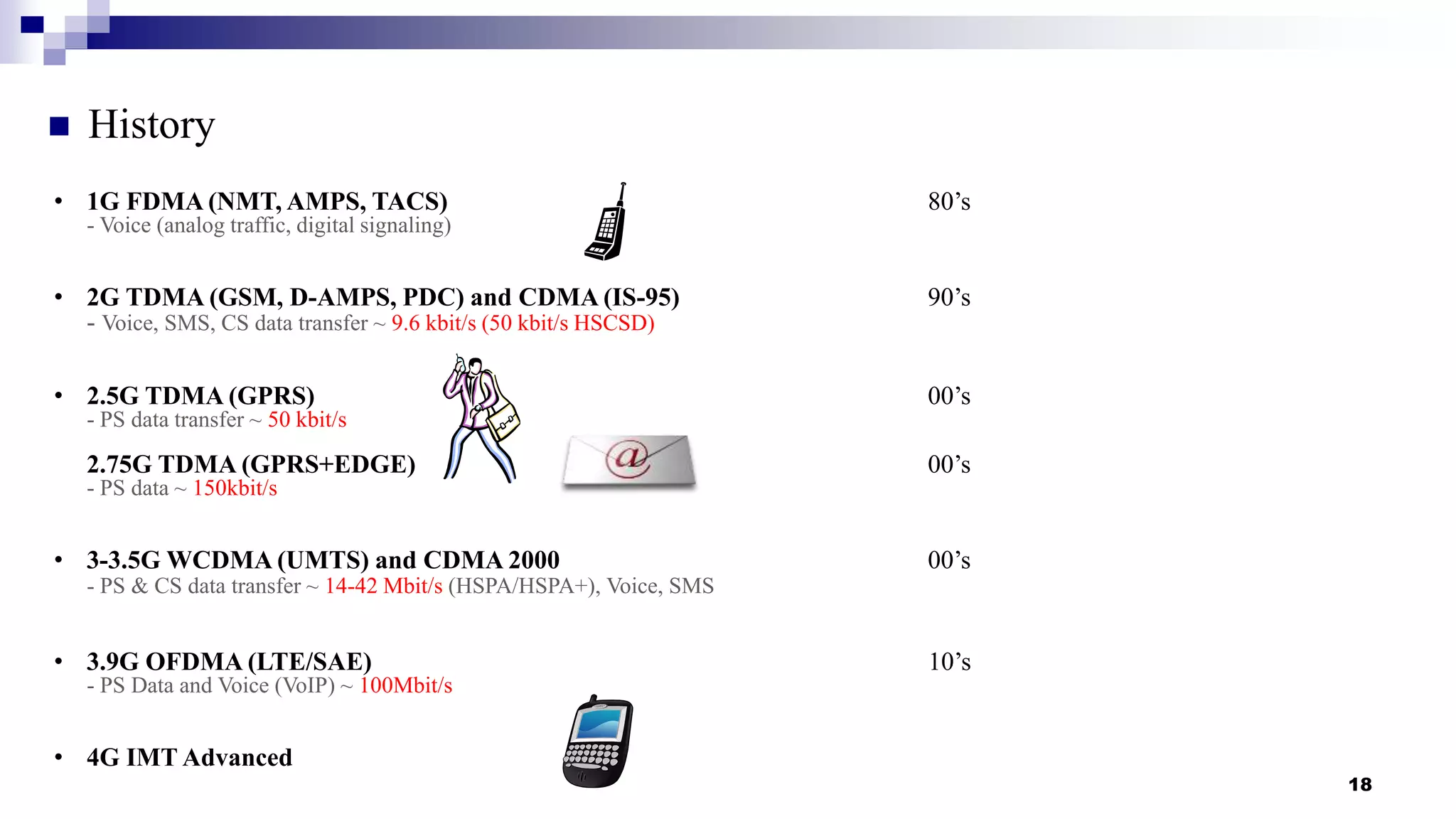 Mobile Networks Overview (2G / 3G / 4G-LTE) | PPTX