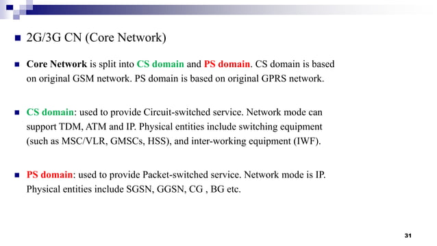 Mobile Networks Overview (2G / 3G / 4G-LTE) | PPTX