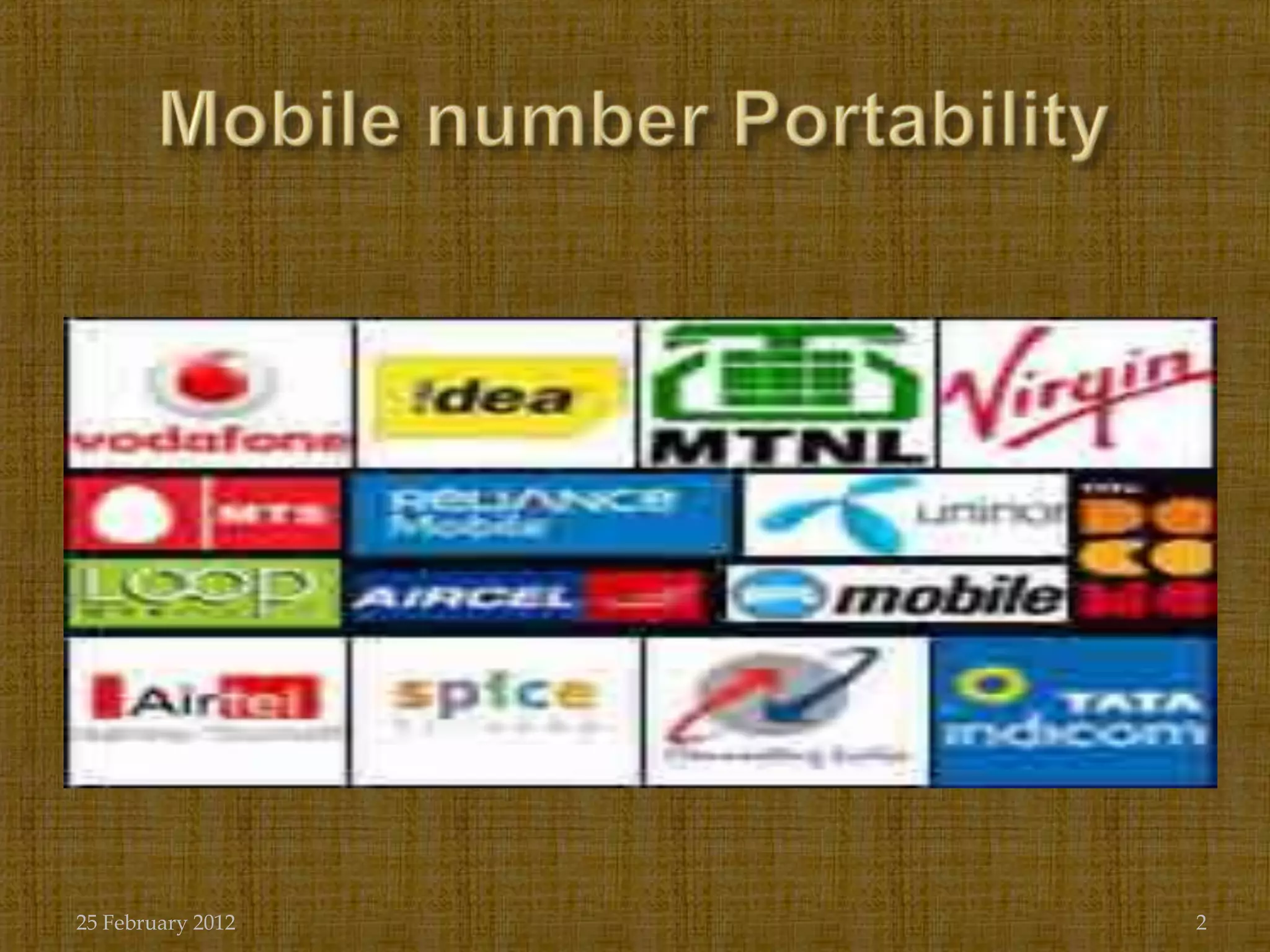 Mobile number portability | PPTX