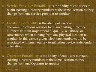 Mobile number portability | PPTX