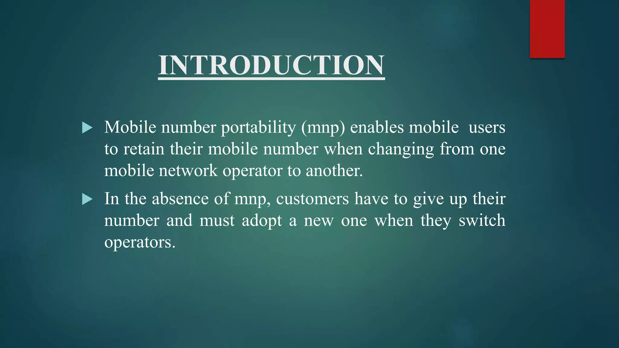 Mobile number portability | PPTX
