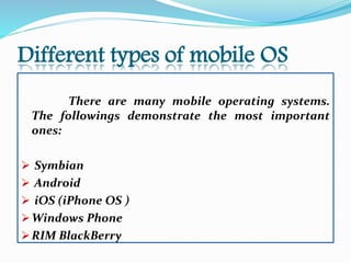 Mobile operating system by Shabeeb | PPTX